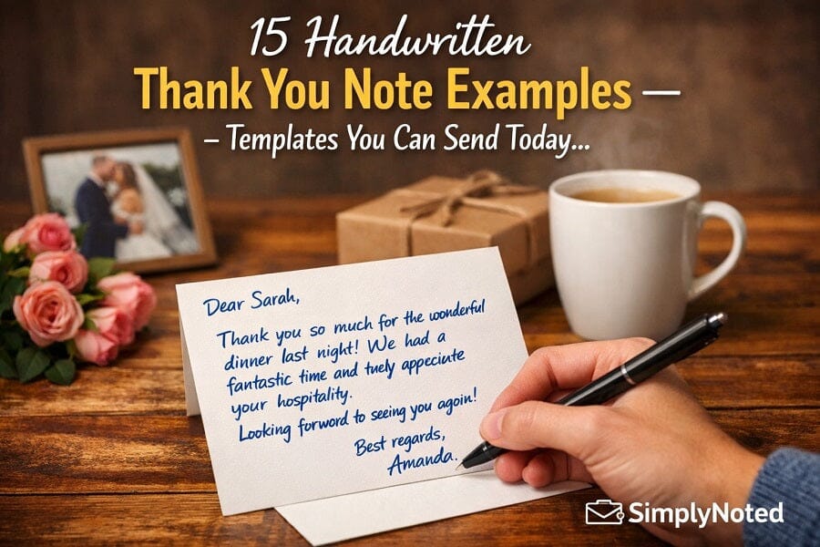 15 Handwritten Thank You Note Examples & Templates (Send Today ...